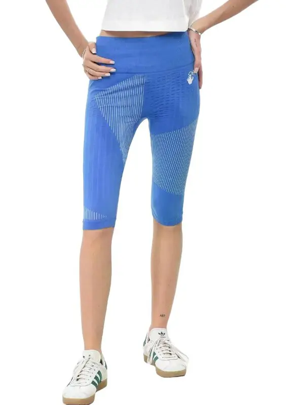 Off-White Logo-print Cycling Shorts - Blue