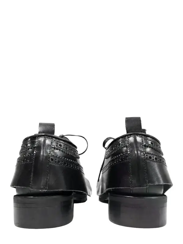 Comme Des Garçons Leather Brogue Detail Derby Shoes - Black