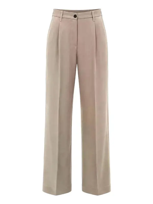 NINE:INTHE:MORNING Pleated Tailored Trousers - Neutrals