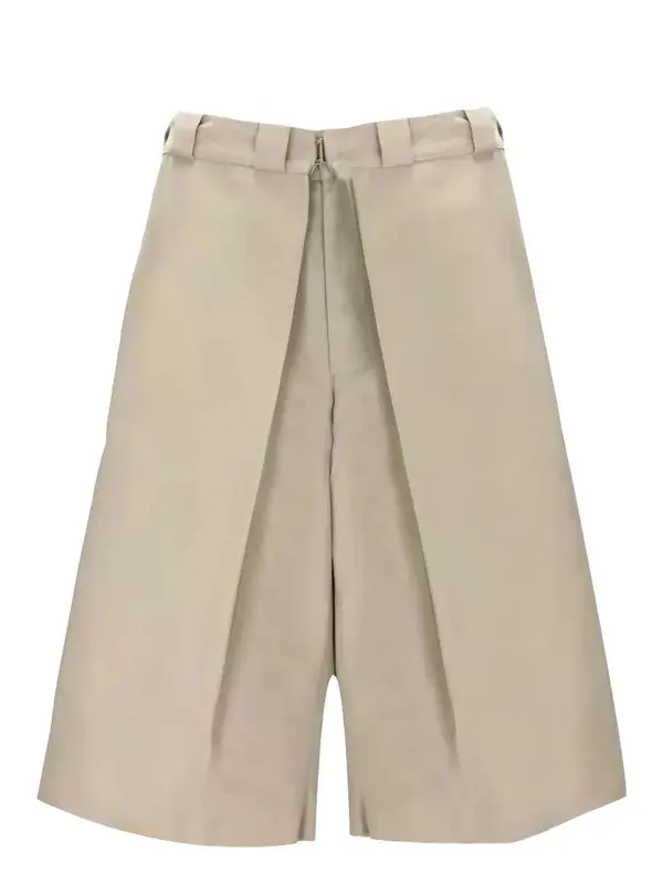 Givenchy Pleated Wide-leg Shorts - Neutrals