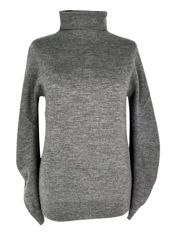 Celine Cashmere Knitted Turtleneck Sweater - Grey