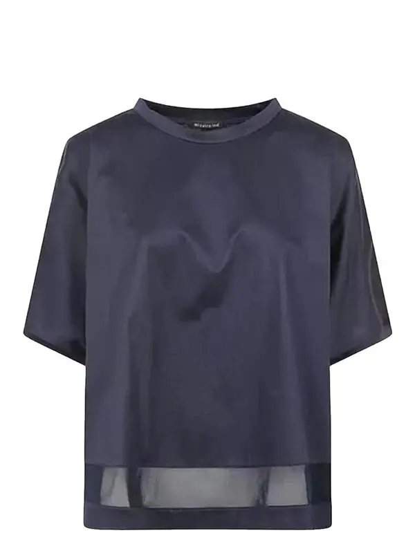 Mizuiro Ind Mesh Panel Wide T-shirt - Blue