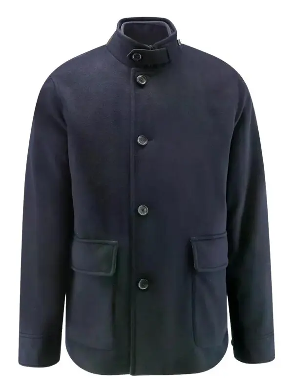 Loro Piana Elan High-neck Coat - Blue