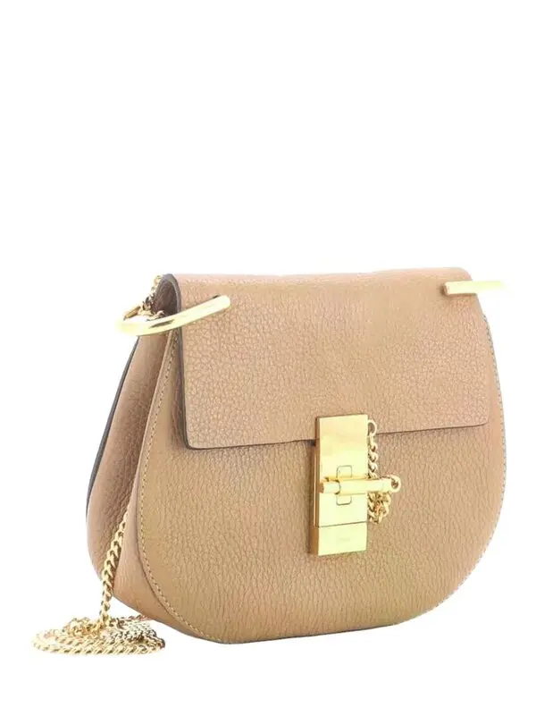 Chloé Drew Leather Mini Crossbody Bag - Brown