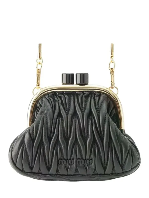 Miu Miu Matelasse Nappa Crossbody Bag - Black