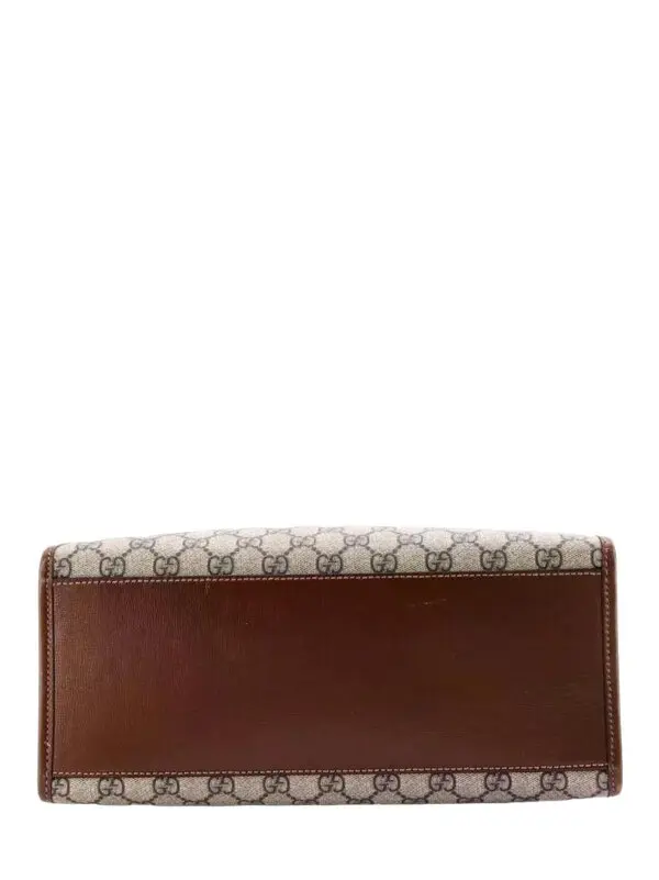Gucci Interlocking G Tote Gg Coated Canvas And Leather Small Satchel - Brown