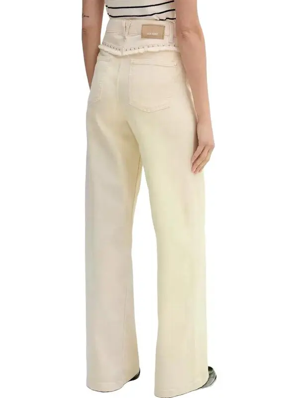 MOS MOSH Colette Stud-embellished Frayed-edge Jeans - Neutrals