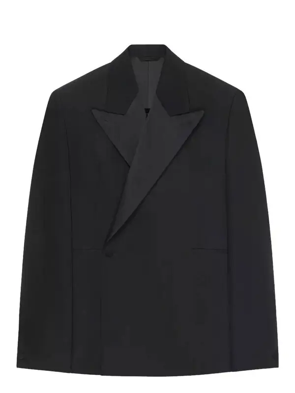 Givenchy Oversized Satin-lapel Suit Jacket - Black