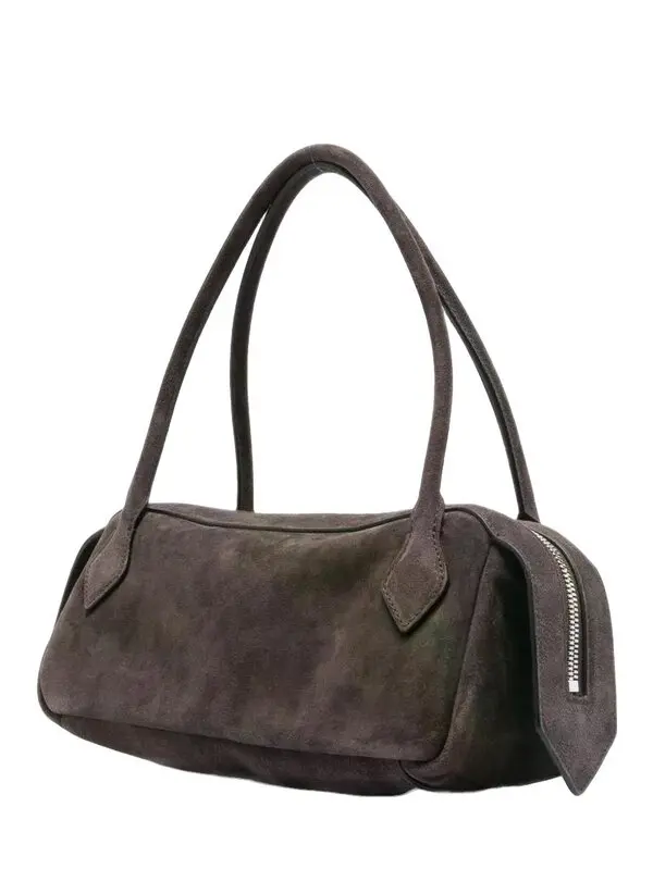 MINOBOSSI Zip-up Suede Shoulder Bag - Brown