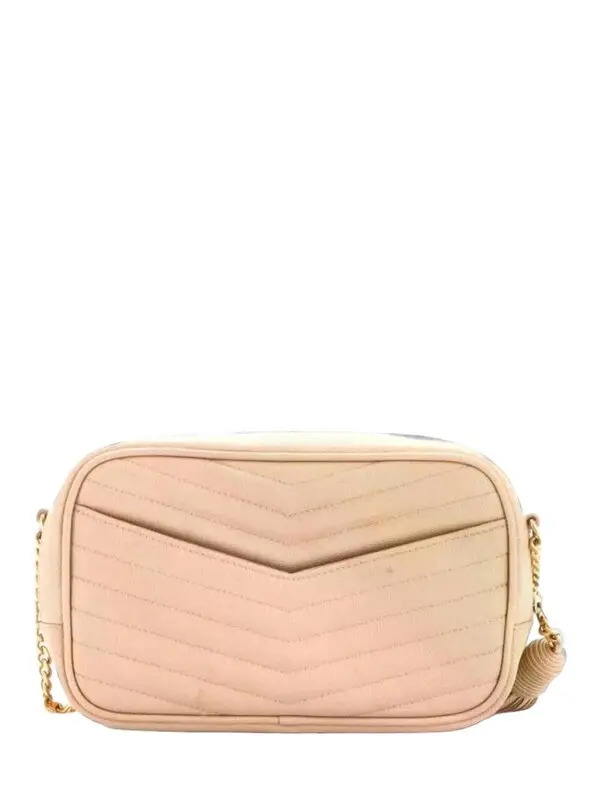 Saint Laurent Matelasse Chevron Leather Mini Camera Bag - Neutrals