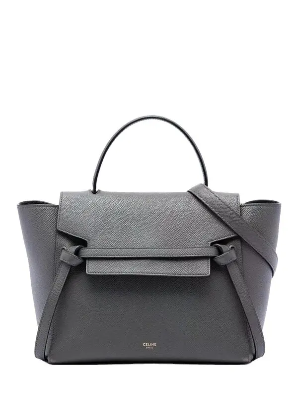 Celine Micro Grained Calfskin Belt Bag Satchel - Grey
