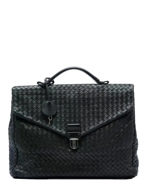 Bottega Veneta Nappa Intrecciato Business Bag - Black