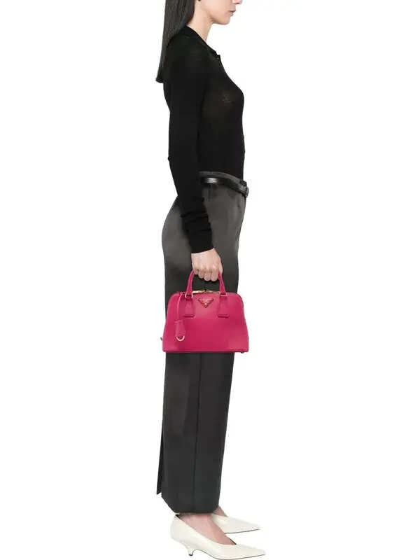 Prada Saffiano Lux Promenade Satchel - Pink