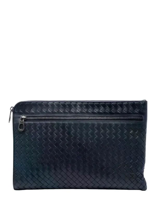 Bottega Veneta Nappa Intrecciato Clutch Bag - Blue