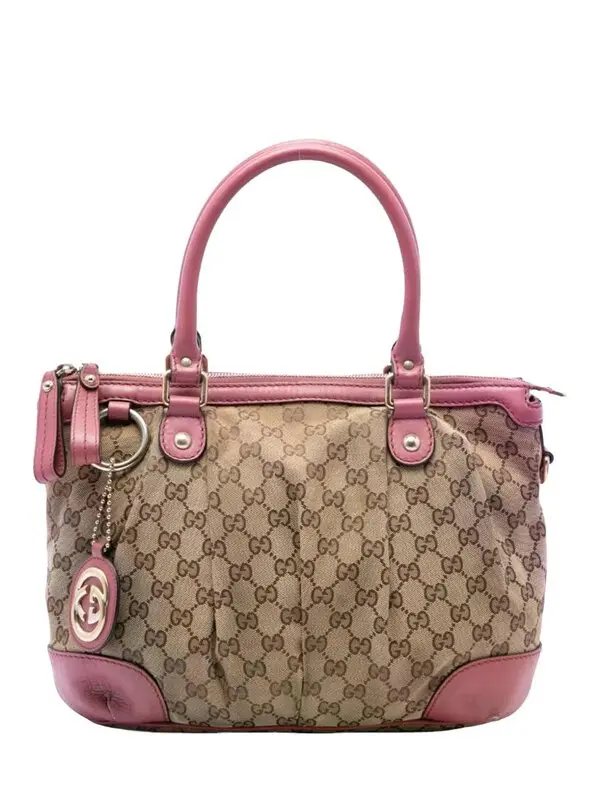 Gucci Gg Canvas Sukey Satchel - Neutrals