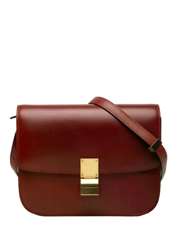 Celine Calfskin Classic Box Crossbody Bag - Red