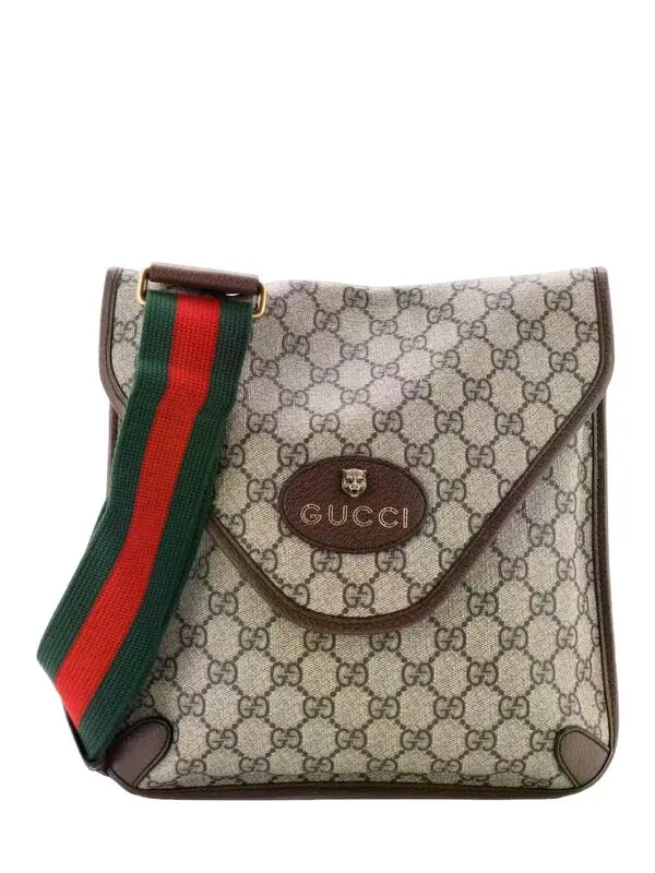 Gucci Neo Vintage Envelope Messenger Gg Coated Canvas Medium Crossbody Bag - Brown