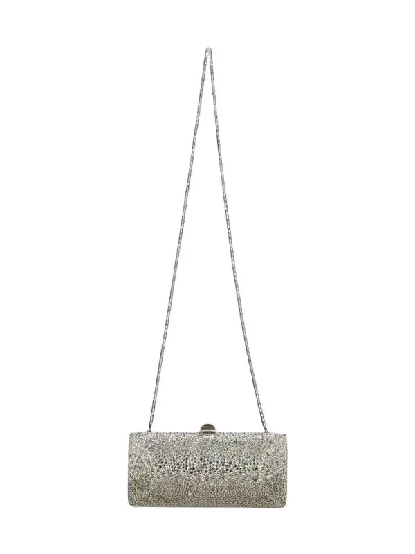 Rodo Crystal-embellished Clutch Bag - Silver