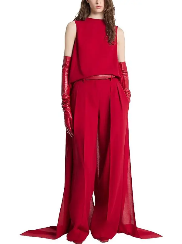 Michael Kors Opera Wool Blouse - Ruby