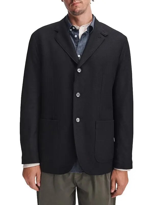 Rag & Bone Becker Wool Blend Knit Sport Coat - Black