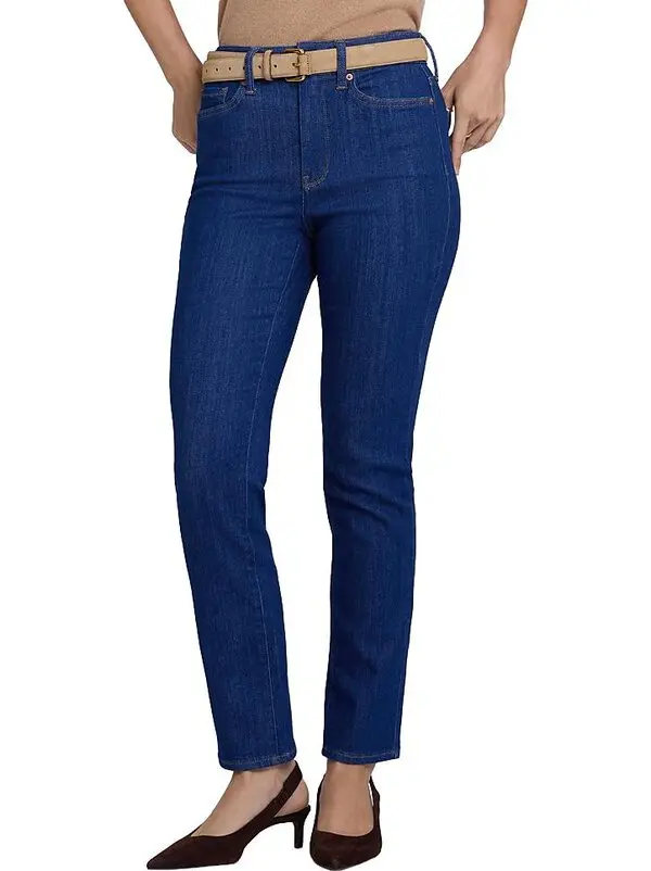 NYDJ Sheri High Rise Straight Jeans - Blue Rinse