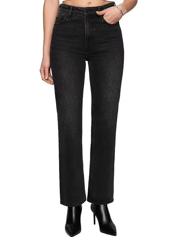 Z Supply The Muse High Rise Straight Jeans - Nocturne