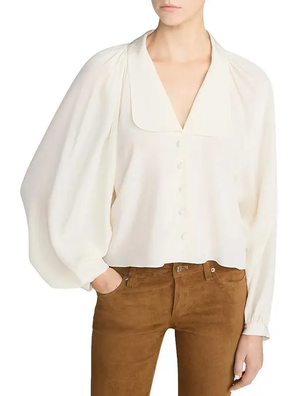 FRAME Silk Gala Shirt - Cream