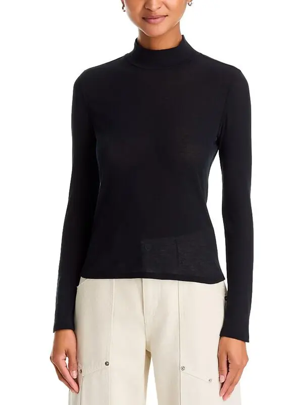 FRAME Cotton Turtleneck - Black