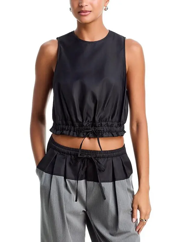 Cinq À Sept Elisabetta Scoop Neck Top - Black