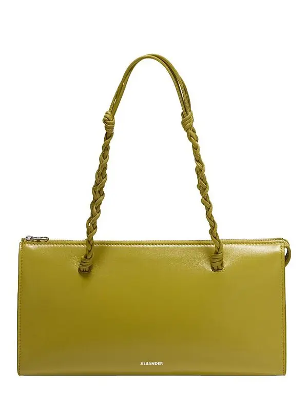 JIL SANDER Tangle Tent Small Leather Shoulder Bag - Chartreuse