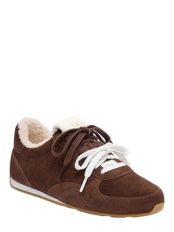 STUART WEITZMAN Bond Sport Shearling Lined Sneakers - Walnut