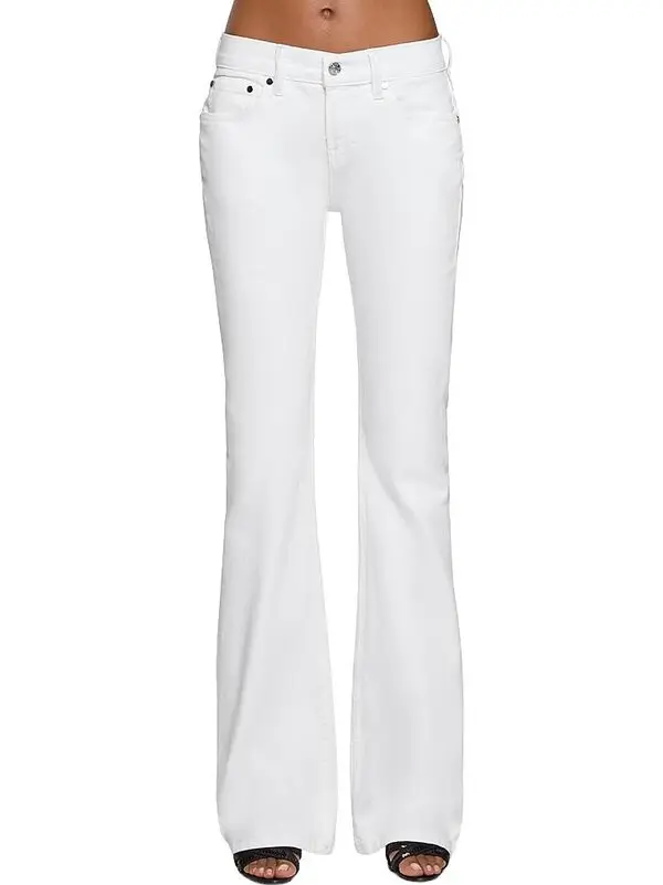 EB DENIM Maria Mid Rise Slim Bootcut Jeans - White