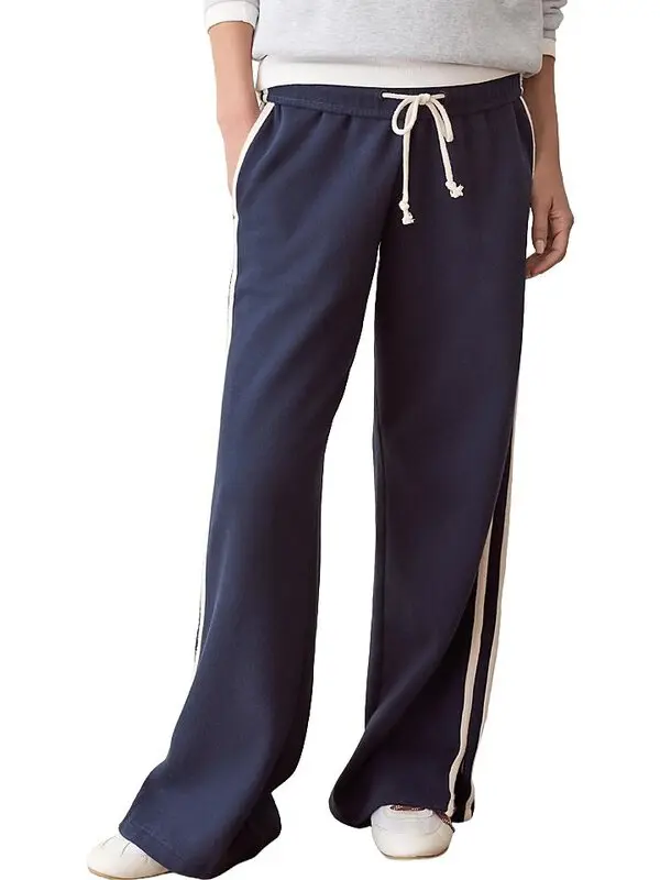 Marine Layer Cloud 9 Cotton Blend Fleece Track Pants - Twilight