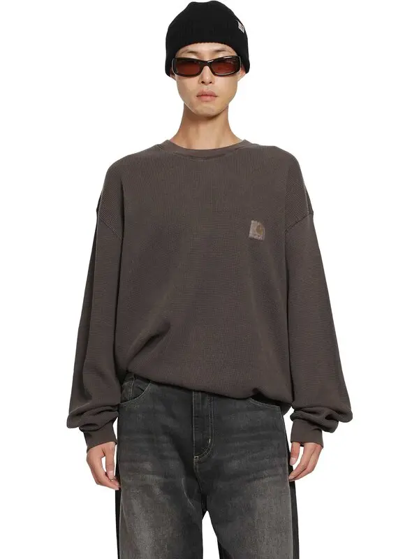 Carhartt Work In Progress L/s Vista Waffle T-shirt - Brown