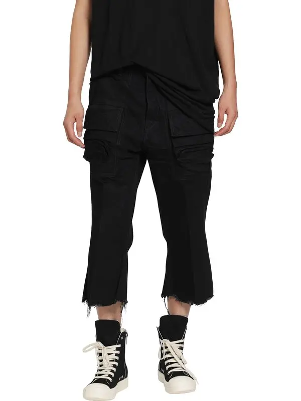 Rick Owens Tower Bolan Cutoffs - Black