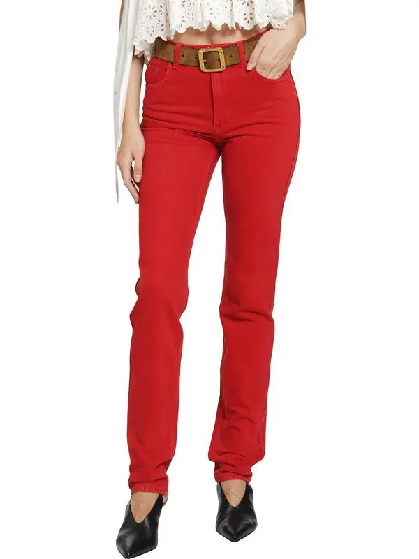 Chloé High-rise Skinny Jeans - Red