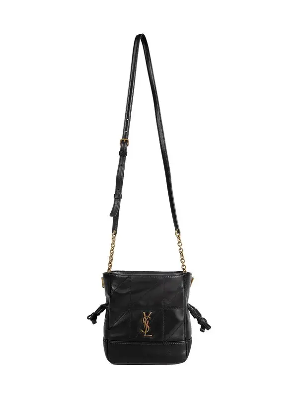 Saint Laurent Jamie Mini Shoulder Pouch In Lambskin - Black