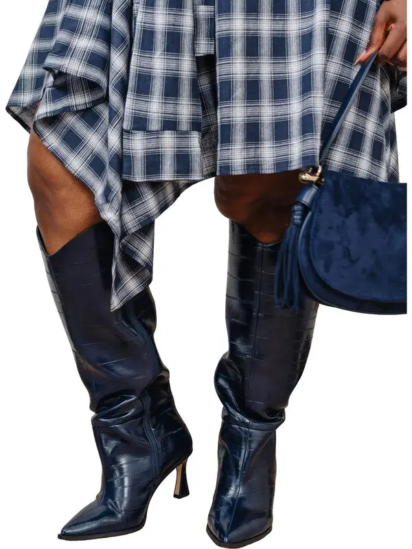 Vince Camuto Kenlea Extra Wide Calf Knee High Boot - Deep Navy