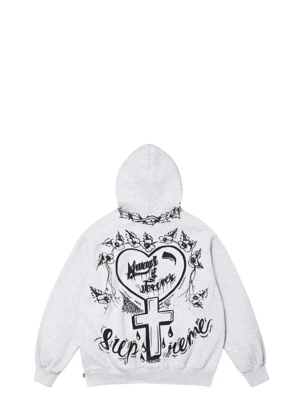 Supreme Fw26 Forever Hooded Sweatshirt - Heather Grey
