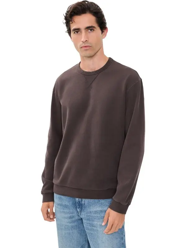 Marine Layer Relaxed Cloud 9 Fleece Crewneck Sweatshirt - Coffee