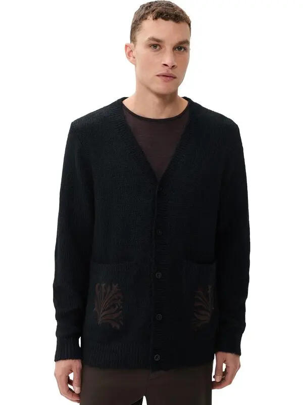 RHYTHM Heritage Bloom Cardigan - Midnight