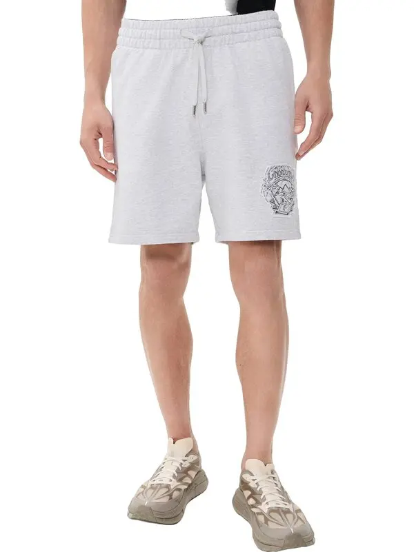 Casablanca Eveil Ancestral Applique Classic Shorts - Grey Marle Loopback