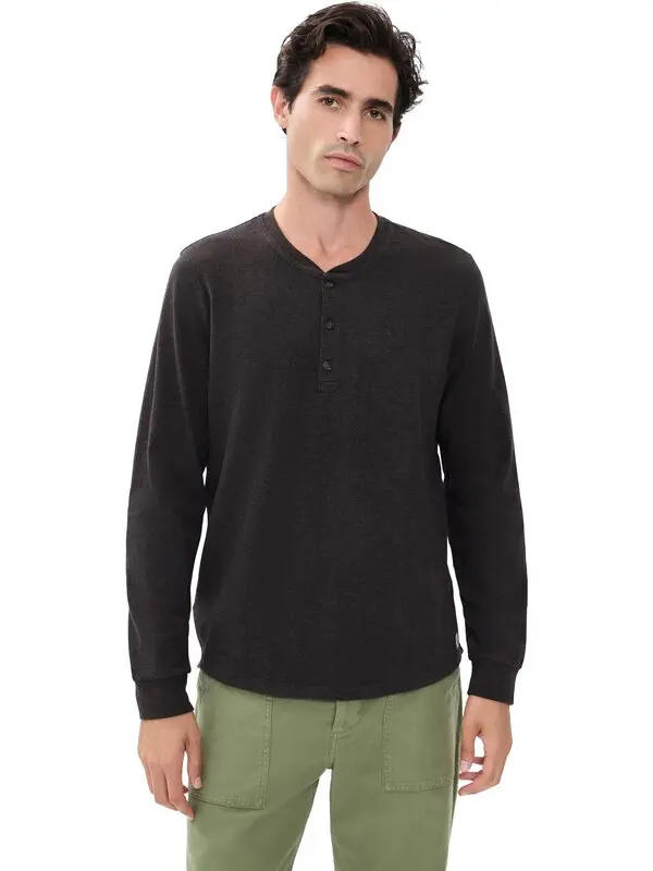 Marine Layer Luxe 250 Henley Tee - Java