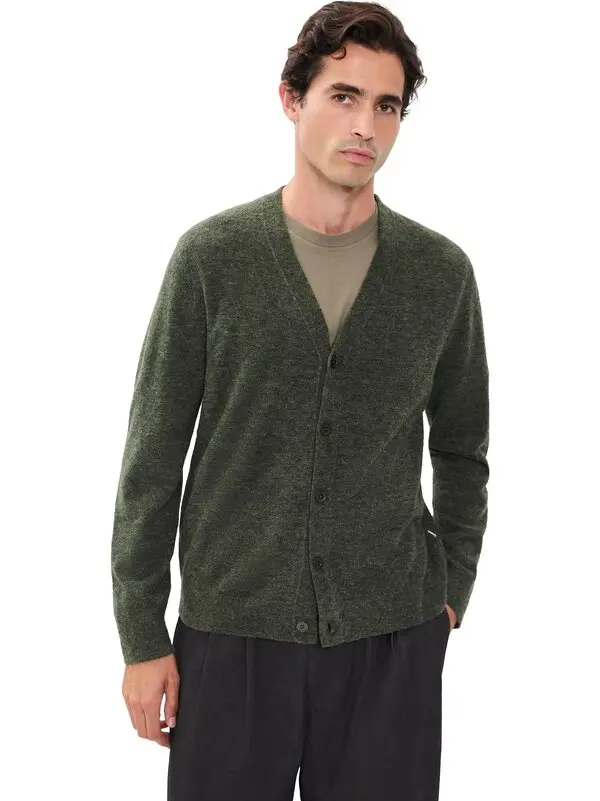 Nn07 Gavin Boucle Knit Cardigan - Dark Army