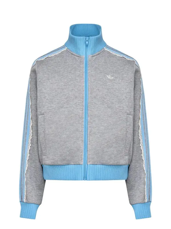Adidas Knit Track Top - Medium Grey Heather