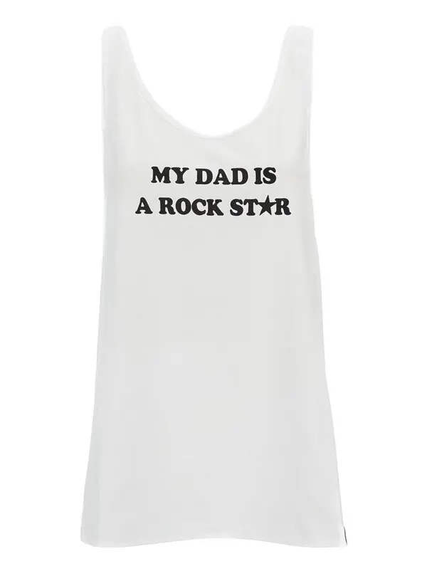 Stella McCartney My Dad Is A Rock Star" Sleeveless Top - White