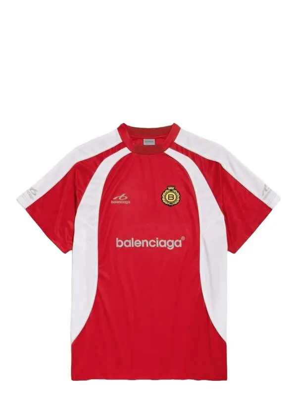 Balenciaga Soccer Oversized T-shirt - Red