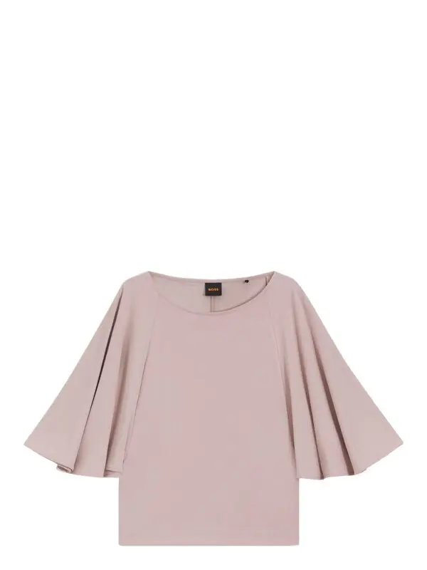 Hugo Boss Loose-fit Cupro T-shirt With Raglan Sleeves - Light Pink