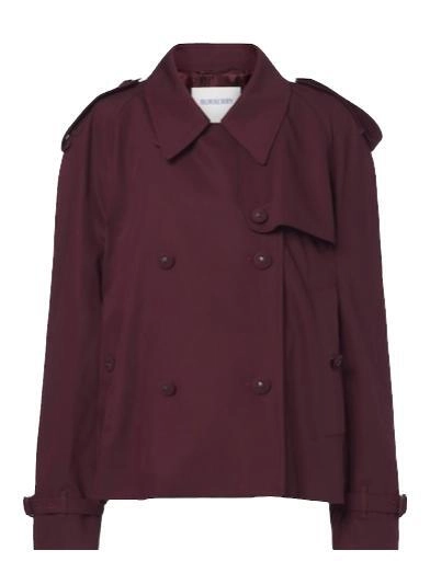 Burberry Short Trench Coat - Burgundy Red