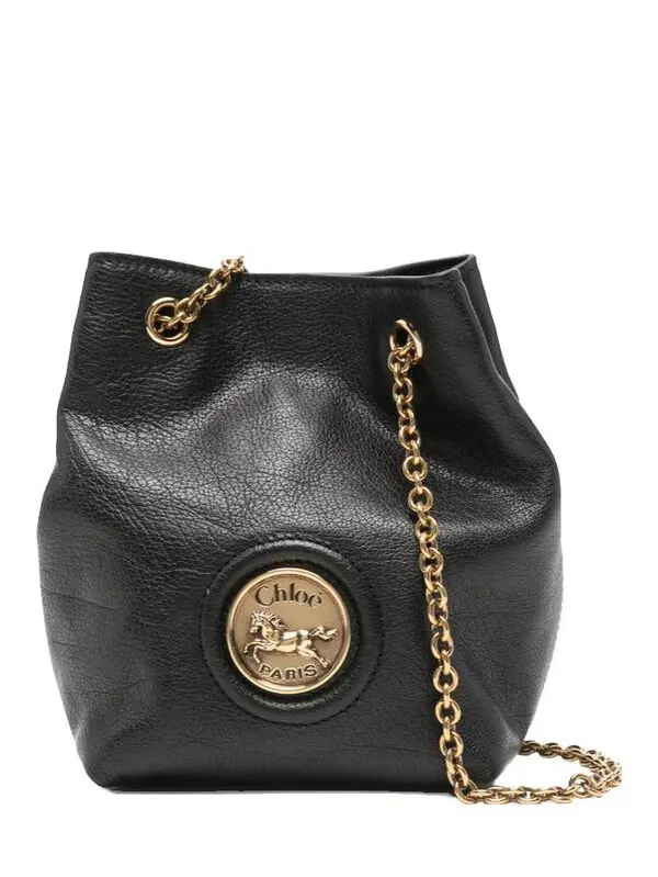 Chloé Horse Medal Bucket Bag - Black